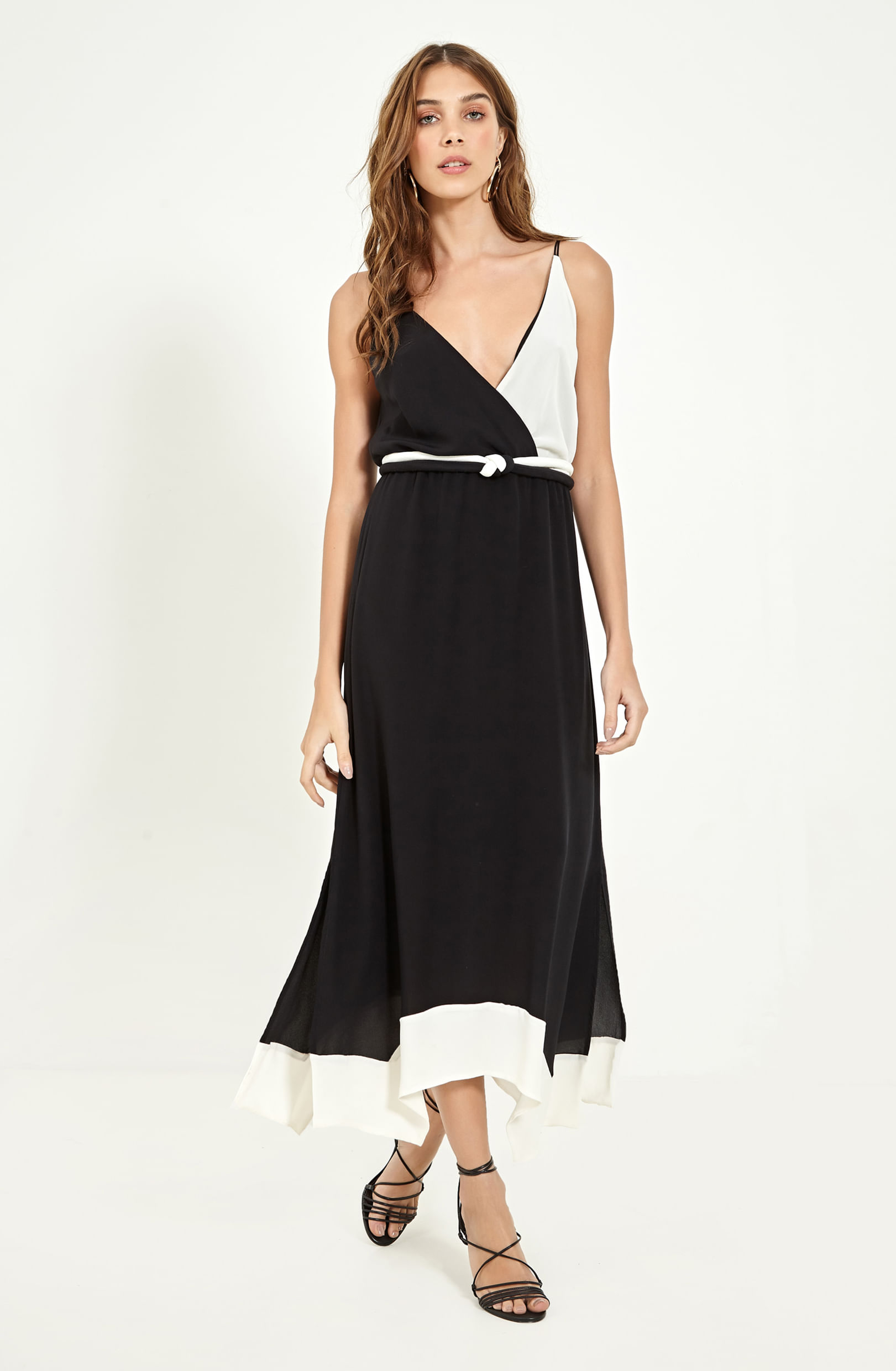 VESTIDO SEDA BICOLOR - Ateen